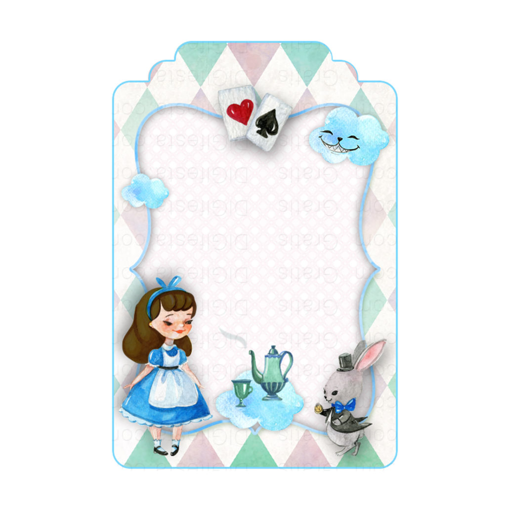 [6] Convite Alice no País das Maravilhas Grátis para editar e imprimir