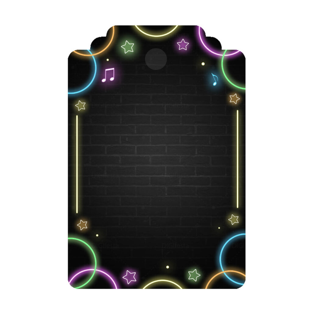 [7+ Artes] Convite Neon Grátis para Editar e Imprimir