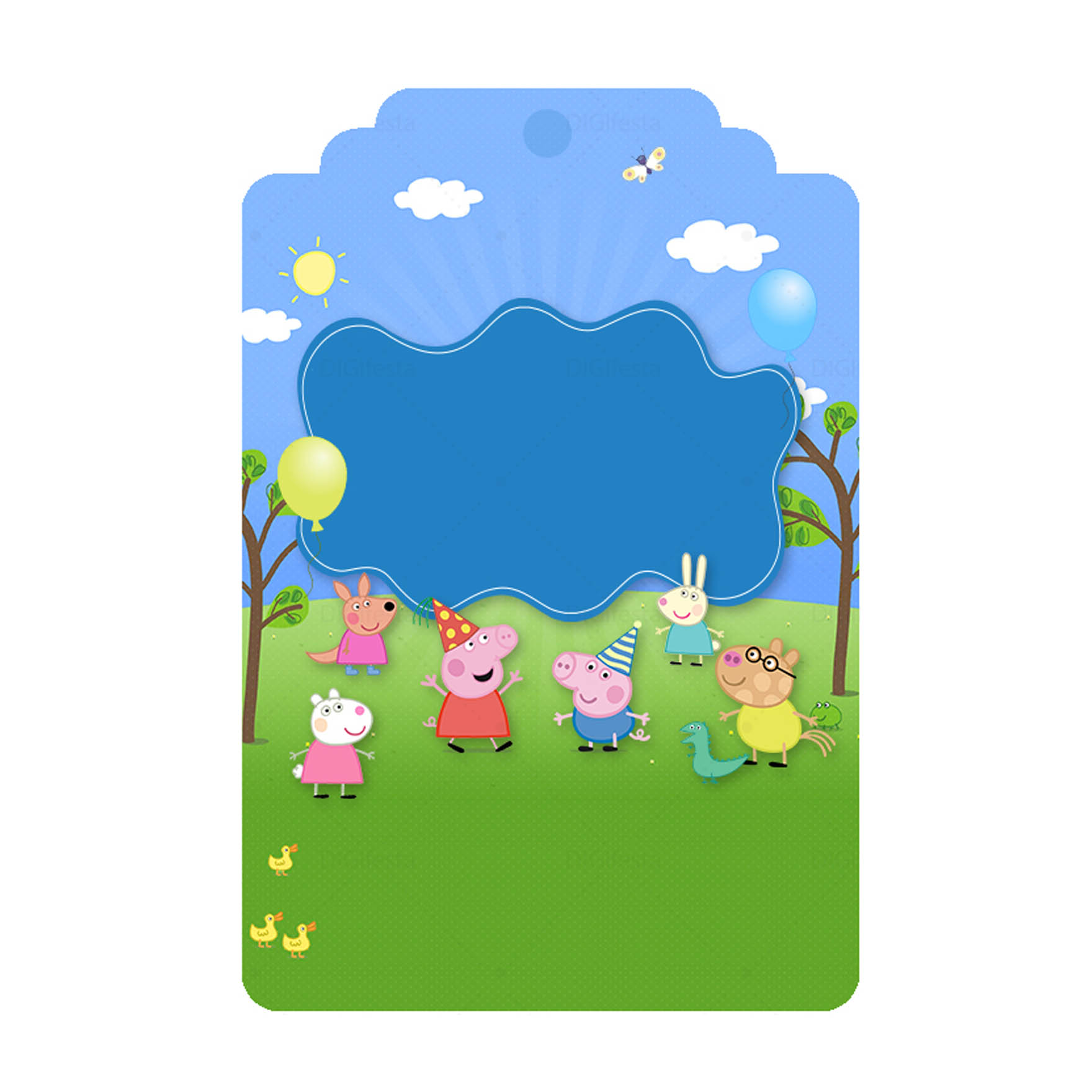 [7+ Artes] Convite Peppa Pig Grátis para Editar e Imprimir